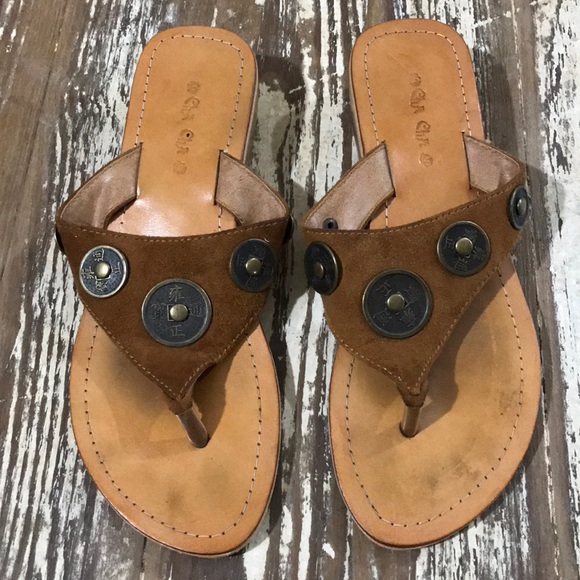 cha cha | Shoes | Cha Cha Brown Leather Thong Flipflop Style Sandal ...